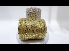 Sequin Yarn For Hand Knitting And Melon Seed Sequin Yarn fancy golden large size sequin yarn for kni