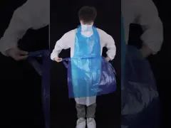 grembiule di plastica del PE eliminabile impermeabile