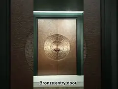 China Custom Bronze Glass Door Inserts 2000x2500mm with Class C Lock and 5-Year Warranty for Modern Entryways for sale