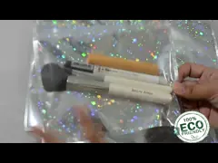 Borsa cosmetica di spedizione antiurto olografica della bottiglia della spazzola della bolla del sacchetto di viaggio cosmetico a chiusura lampo più lucido cosmetico della spazzola