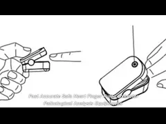 White Finger Tip Pulse Oximeter TFT LCD Screen