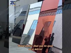 Mirror wall panel fireproof wood veneer panel
