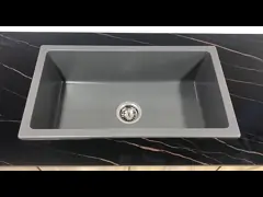 New Modern Design Size 600x450x200 Rectangular single bowl Composite Quartz Stone Kitchen Sink