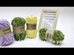 Customized  Dyed colorful crochet yarn 100% Polyester gold velvet chunky Chenille fancy Yarn