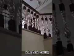 China Customizable Metal Railings For Stairs Indoor Metal Spiral Staircase Handrail Railing for sale