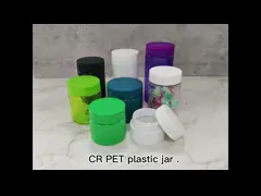 China Airtight Plastic Weed Jar with Child Proof Cap PET Plastic  Storage Container for sale
