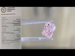 Lab Created Colored Diamonds Radiant Loose Diamond Fancy Intense Pink a report IGI