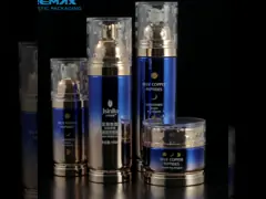 China 120ml Blue Gradient Cosmetic Packaging Bottle Glass Empty Skincare Bottles For Facial Care for sale