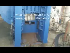 WANSHIDA 630ton baler shear cutting billet testing video in our workshop