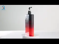 Wow！The Beauty of Matte Black and Red Gradient Shampoo & Lotion Bottles Set for Bath