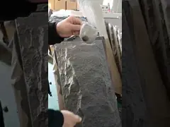 Fireproof Artificial Stone Wall Tiles Low Maintenance Pu Grid Slabs