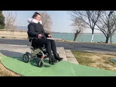 Multi-function electric wheel chair, can go up and down the ramp, let go immediately stop