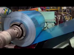 China Cold Rolled Galvalume Steel Coils / Strips G550 BORON ADDED SGLCC Blue AFP for sale