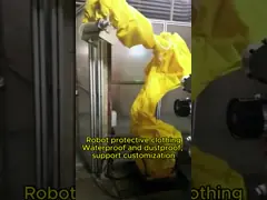 For safety reasons, put protective clothing on the robot
