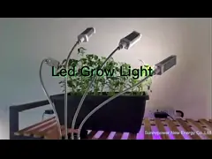 Square 4 heads silver table clip lamp with LCD screen