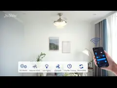 Retractable Crystal Ceiling Fan With Light luxury fandelier DC motor