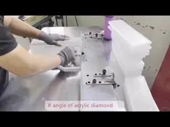 Batch production of acrylic rounded edges