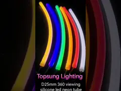 D25mm круглый 360 просмотра силиконовый светодиодной неон флекс трубки