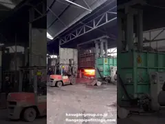 Pre-Heated bar moved from Furance for Stainless Steel/Carbon Steel flange forging