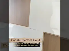Light Luxury Simple PETG Marble Siding Bamboo Wood Fiber High Light Marble Wall Panel