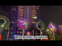 China Outdoor Kinetic Wind Sculpture Garden Metal Decorative Driven By Wind for sale