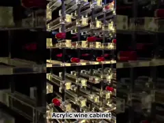 China Thermostatic Metal Wine Cabinet Acrylic Wine Display Cabinet With Light for sale
