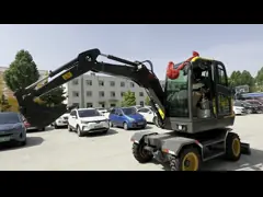 Earth-Moving Machinery Wheel Digging Machine 8.5 Ton Large Digger Wheeled Excavator