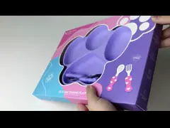 La ciotola libera di aspirazione di Bpa del bambino del silicone ha messo le stoviglie su misura con paglia