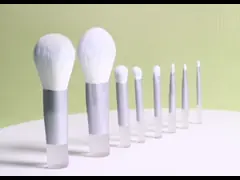 Makeup Brushes With Synthetic Hair and Short Handle Plastic Handle