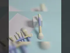 Makeup Brush Set With Synthetic Hair and Plastic Handle