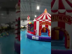Clown Themed 5.2x5m Inflatable Combos Adult Blow Up Jump House