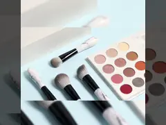 Short Plastic Handle Makeup Brush Set,Synthetic Hair ,OEM Order Welcome