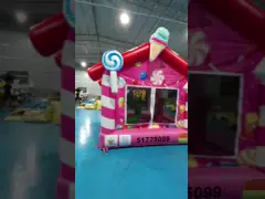 EN14960 Commercial Inflatable Bounce House Candy Themed PVC 3x3m Inflatable Jumping Castle