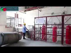 China Red Fm200 Containers 90L Fm200 Cylinder Working Pressure 5.6Mpa for sale