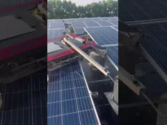 China Rooftop Solar Panel Cleaning Robot Battery Powered Dry/Water Mode Photovoltaic Solar Cleaning Robot for sale
