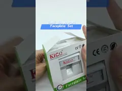 Kico Cat6 RJ45 1 Port Type 86*86 Network Faceplate Wall Faceplate With Keystone Jacks