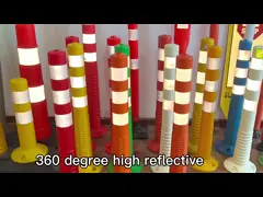 China Pu Reflective Warning Post Traffic Column Road Delineator Post Flexible Spring Post Bollard for sale