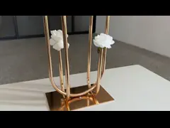 New gold flower stand wedding centerpiece