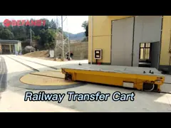 Heavy Duty Rail Turntable Cart,Steerable Battery Factory Transfer Trolley