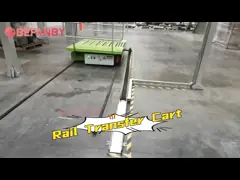 Cable Powered Rail Transfer Trolley,Intelligent Hydraulic Scissor Lift Transfer Cart