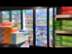 China Supermarket Commercial Beverage Display Case Coca Cola Fridge Chiller Glass Door R290 for sale