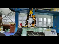 Gantry 2 robots intelligent welding robot system 9th aixs in production testing before shipment