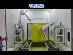 Techfly painting robots on carriage with side 7th aixis for 5 sides