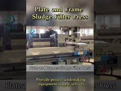 Plate and frame sludge filter press