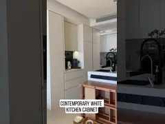 Contemporary white kitchen cabinet