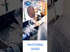 Welding the stainless basket with the seam welding machine