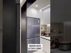 Modern white kitchen cabinet