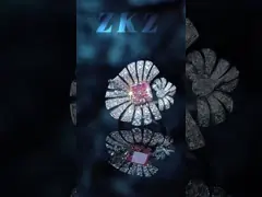 Elegant Jewelry Design For Banquet Pink Lab Grown Diamond Ring Luxury Design