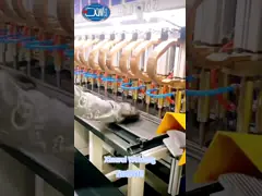 welding the reinforcement steel with the multi head spot welder