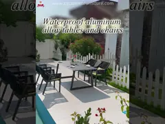 Outdoor Furniture Luxury PE Woven Wicker Chairs And Table Set For Garden Patio Dining